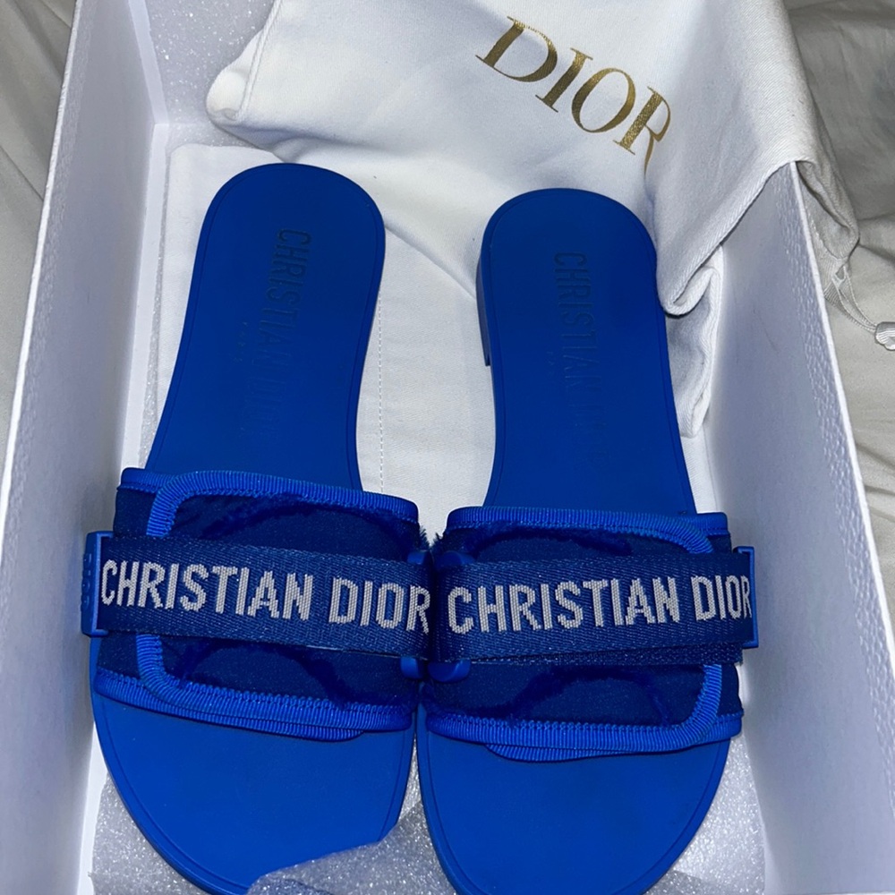 Blue Christian Dior Evolution Sandals - Gem
